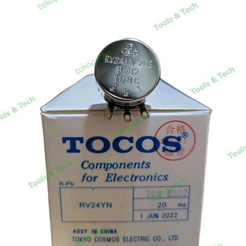Jual Potensiometer tocos cosmos RV24YN 20S B502 5K / potensio cosmos 5k ...