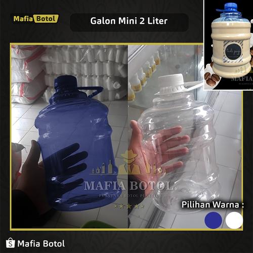 Jual galon mini 2ltr kemasan galon baru plastik kuat tebal galon ...