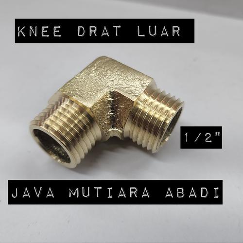 Jual knee Drat Luar Kuningan 1/2" / Elbow Drat Luar / Siku Drat Luar 1/ ...