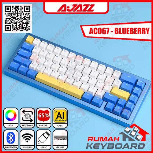 Promo MECHANICAL KEYBOARD - AJAZZ AC067 BLUBERRY - 65% - 3 MODE ...