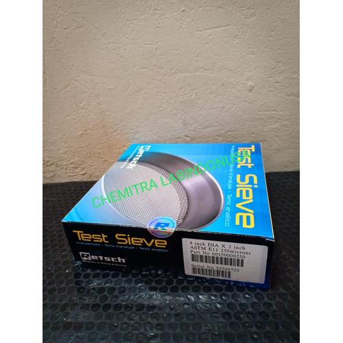 Jual RETSCH Test Sieve Mesh 60 Size 250 Micron Ayakan Dia 8x2 inch ...