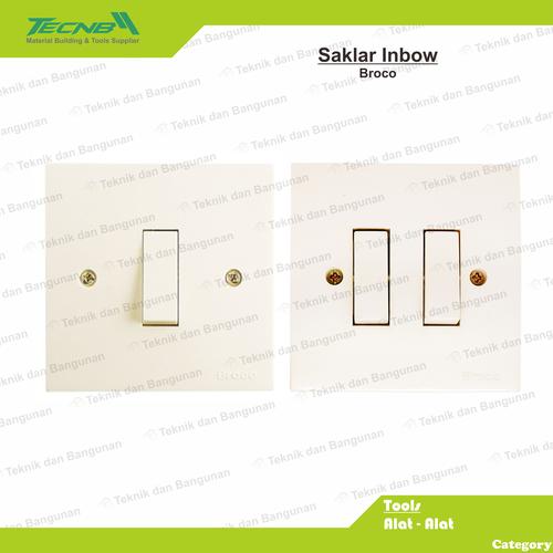 Jual Saklar Switch Inbow Broco Engkel/Single, Seri - 1 Gang (Single ...
