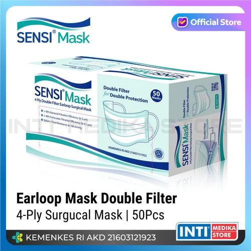 Promo SENSI - (NEW) Masker 4 Ply Earloop Double Filter | Surgical Mask ...