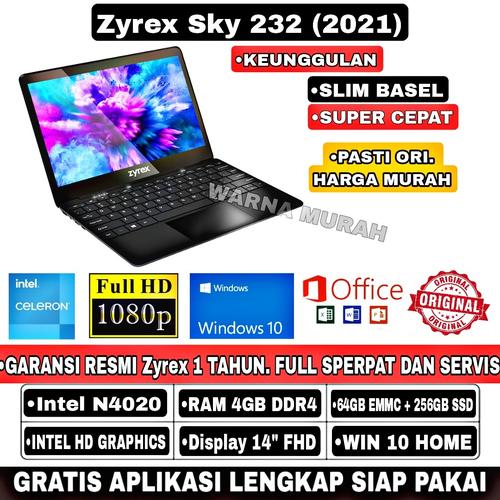 Jual LAPTOP Zyrex Sky 232 (2021)-N4020-14-FHD-4GB-64GB+256GB-Win-ORI RESMI - Kota Surabaya ...