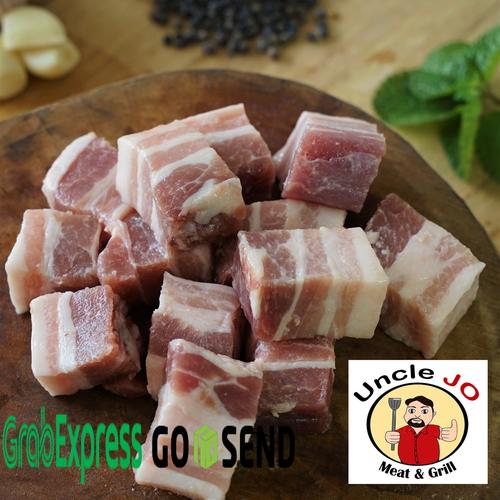 Jual Daging Babi Samcan potong kotak 500 gram Porkbelly Samcan Cube ...