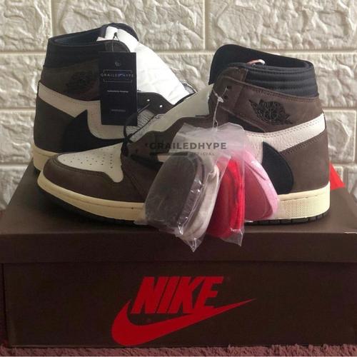 Jual Air Jordan 1 Retro High OG Travis Scott Mocha - 100% Original - 36 ...