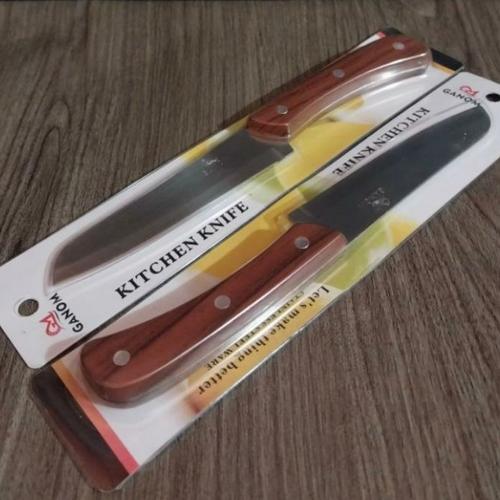 Jual PISAU DAPUR 5 INCH STAINLESS GANOM GAGANG KAYU TAJAM - Kota ...