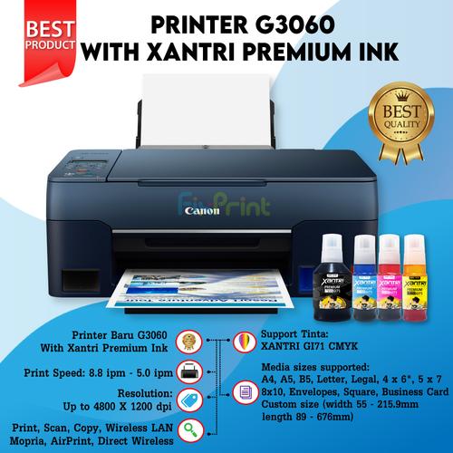 Jual Canon PIXMA G3060 Printer Tinta Isi Ulang, Wireless, All-in-One ...
