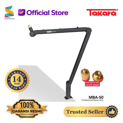 Promo Takara MBA-50 Boom Arm / Over Head Stand for Mic, Smartphone, Camera Cicil 0% 3x - Kota ...
