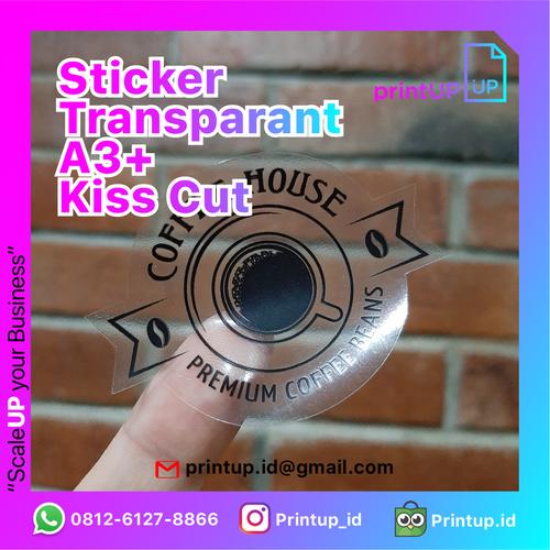 Jual Cetak Stiker Label : Bahan Vinyl TRANSPARANT Air A3+ Kiss Cut ...