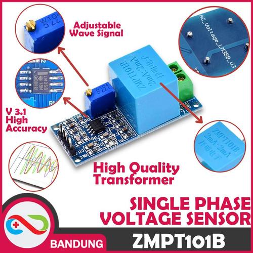 Jual ZMPT101B VOLTAGE TRANSFORMER MODULE AC ACTIVE OUTPUT VOLTAGE ...