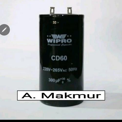 Jual Wipro Kapasitor 300 uF 220-265Vac 50Hz Wipro CD60 Capasitor 300 ...