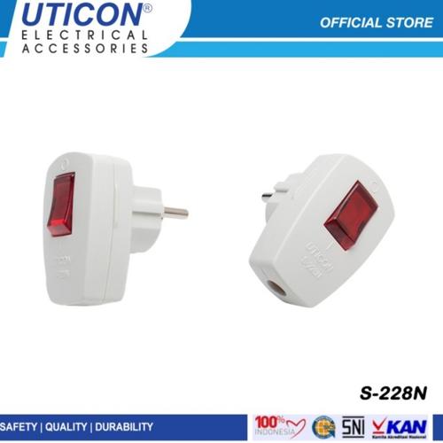 Jual steker arde +saklar lampu UTICON S-228N colokan+saklar lampu ...