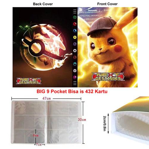 Jual Album Kartu Pokemon JumboExclusive 9 Pocket 432 card Pikachu ...