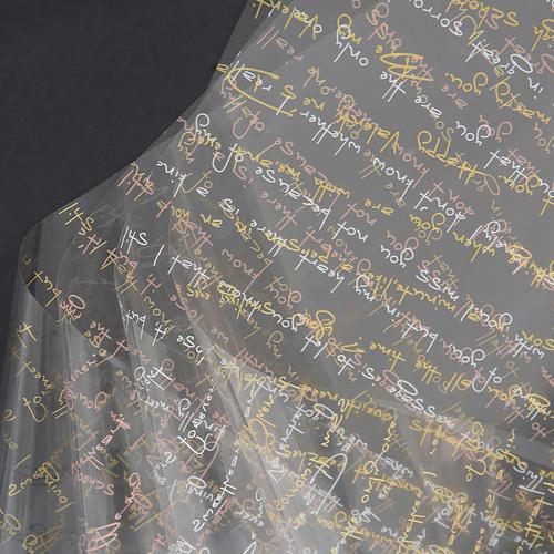 Jual OPP TRANSPARENT MOTIF TULISAN (PACK) Kertas Bunga Wrapping Paper ...