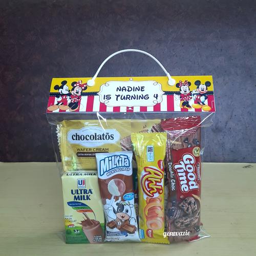 Jual Paket snack ulang tahun kemasan label snack custom/Goodie bag ...
