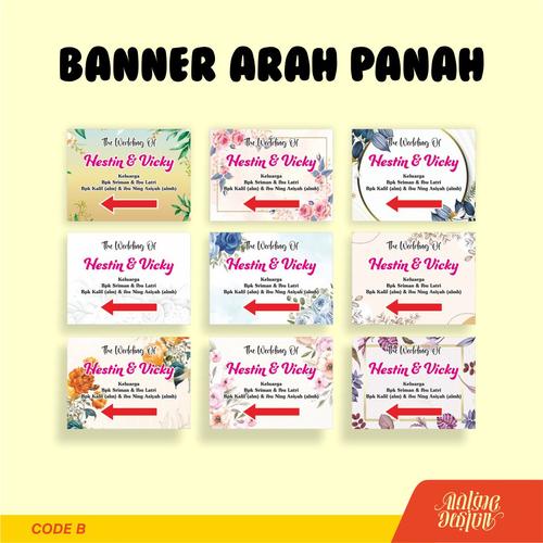 Jual banner petunjuk arah pernikahan hajatan khitanan - 008, KIRI - Kab ...