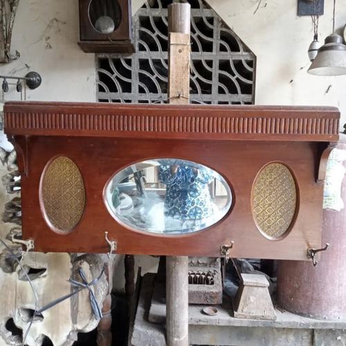Jual Kapstok Cermin Kaca Kayu Jati Kaca Patri Antik Lawas Jadul Tua ...