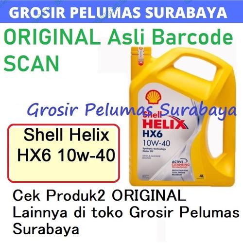Jual Oli Original Barcode scan Shell Helix HX6 10W-40 SN Plus 4ltr ...