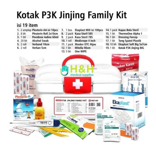 Jual P3k Jinjing / Kotak p3k / Kotak p3k plastik - FAMILY KIT, KOTAK ...