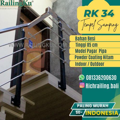 Jual Railing Tangga Besi Hitam Kotak Murah RK 34 (model Pipa) railingku ...