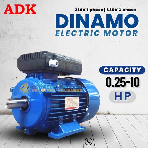 Jual Dinamo Elektromotor 1 phase 2 HP 3Hp 5 hp 1500RPM ADK B3 - 1.5 HP ...