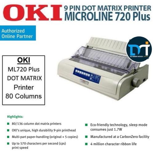 Promo OKI ML720 Plus - 9-Pin Dot Matrix Microline Printer Cicil 0% 3x - Jakarta Pusat - Duta ...