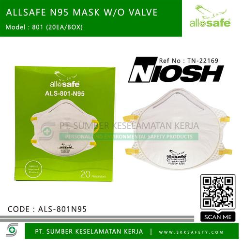 Jual Masker N95 Allsafe ALS-801 Niosh Standard (Harga per box) - Valve ...