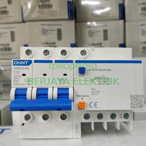 Jual CHINT NXBLE-63 RCBO 3P+N 16A 25A 32A 40A 50A 63A 6ka ELCB+MCB 30MA - 3P+N 25A - Jakarta ...