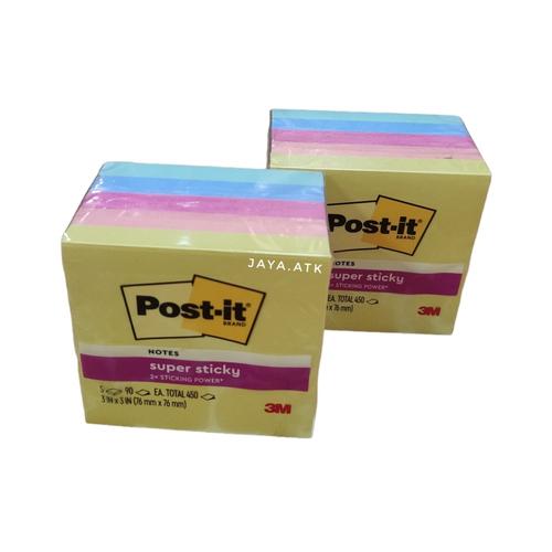Jual STICKY NOTES 3M POST IT 654-5SSJOY 76X76 5 WARNA 450LBR MEMO ...