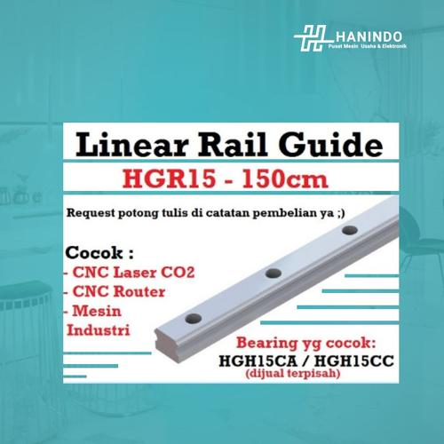 Jual Linear Rail Guide HGR15 15mm 150cm Rel Laser CO2 CNC Router - Kota ...