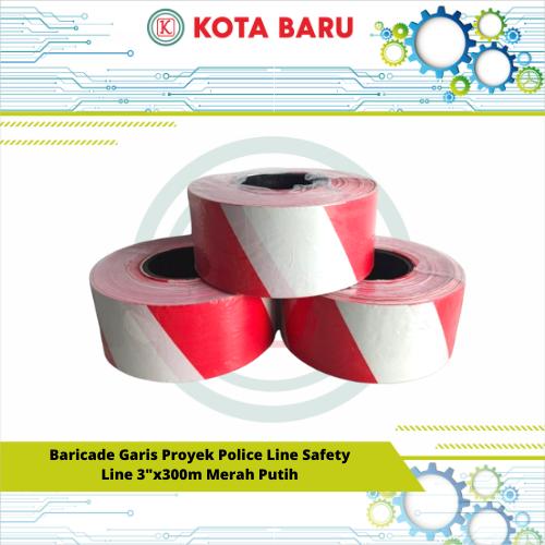 Jual Baricade Garis Proyek Police Line Safety Line 3"x300m Merah Putih ...