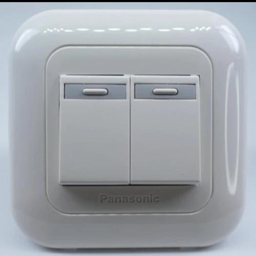 Jual panasonic saklar sakelar 2G 2 gang putih seri double ganda wide ...