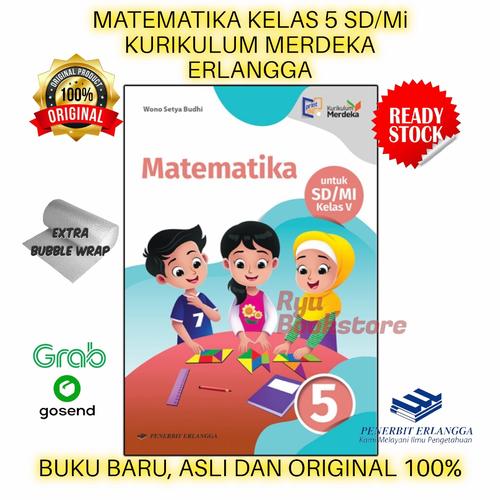 Jual Original Matematika Kelas 5 SD/Mi Kurikulum Merdeka - Erlangga ...