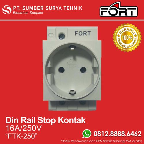 Jual Din Rail Stop Kontak FTK-250 16A/250V FORT - Jakarta Pusat - Toko Sumber Surya | Tokopedia