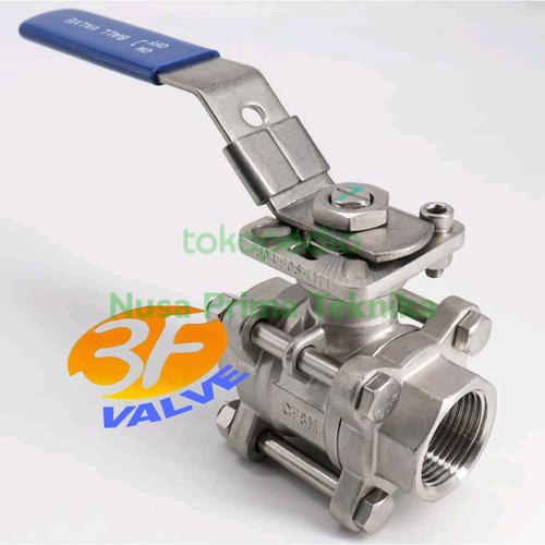 Jual 3 Piece Ball Valve Full Bore Direct Mounting Pad 1" inch DN 25 ...