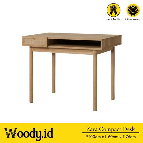 Jual Zara Compact Desk Meja Kantor Minimalis - Gardena Teak - Kab ...