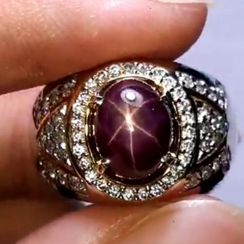 Jual CINCIN BATU NATURAL RUBY STAR ( HIGH QUALITY) - Silver, 7 ...