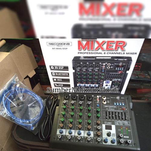 Jual Recording Tech RT MX6 DSP 6 ch Mixer Bluetooth USB Effects ...