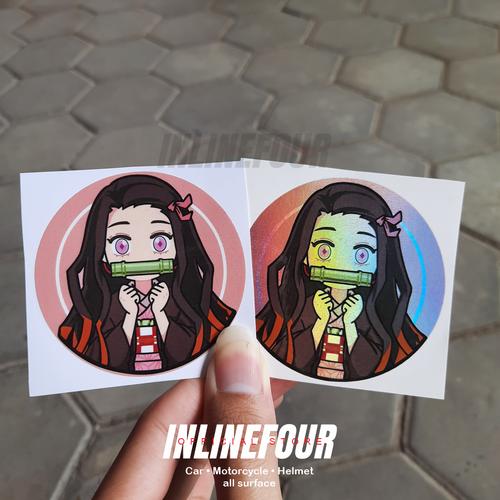 Jual Stiker Anime Hologram - Sticker Nezuko - Demon Slayer Motor Wibu ...