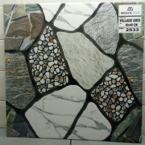 Jual KERAMIK MULIA TILES 40x40 TIPE VILLAGE GRIS PERMUKAAN KASAR - Kab ...