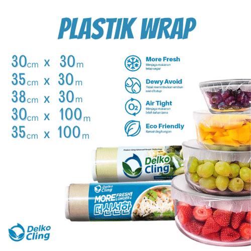Jual PLASTIK DELKO CLING / FOOD WRAPPING / PEMBUNGKUS MAKANAN CLING ...