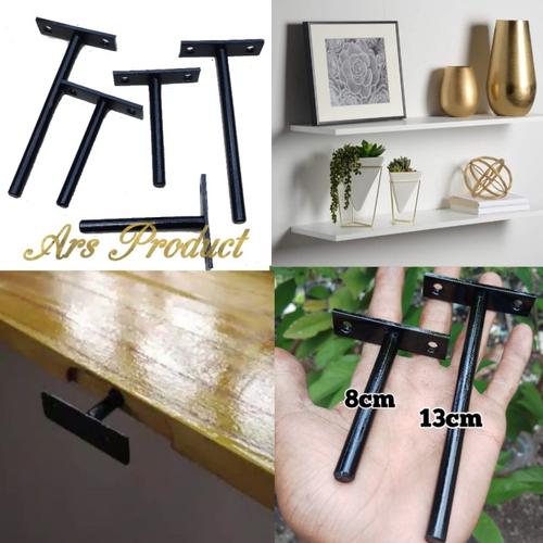 Jual bracket besi penyangga ambalan rak dinding melayang - 20cm - Kab ...