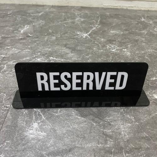 Jual Reserved, Cashier Sign | Acrylic - Laser Cut - Custom - RESERVED ...