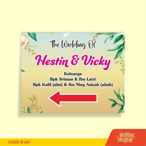 Promo banner petunjuk arah pernikahan hajatan khitanan - 001, KANAN ...