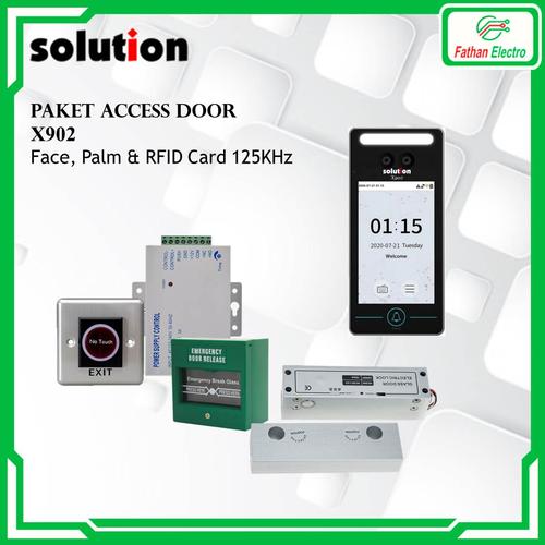 Jual Paket Access Control Face RFID Solution X902 - Pintu Kaca ...