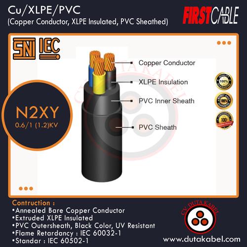 Jual Kabel N2XY 3x150 mm2 (Cu/XLPE/PVC) FIRST CABLE /3x150 mm/3 x 150 ...