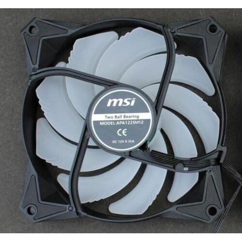 Jual MSI ARGB 120mm Fan 4Pin PWM + 5V 3Pin -240R 360R RGB APA1225M12 ...