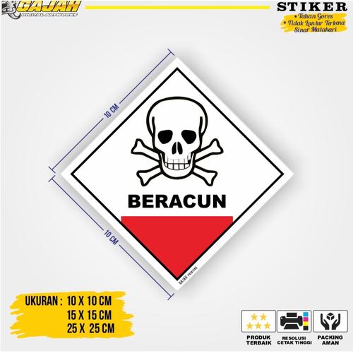 Jual stiker label simbol limbah B3 - Beracun, 10 x 10 - Jakarta Timur ...