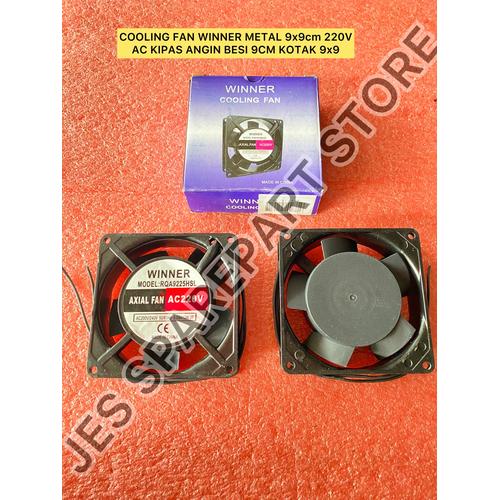 Jual COOLING FAN WINNER METAL 9x9cm 220V AC KIPAS ANGIN BESI 9CM KOTAK ...